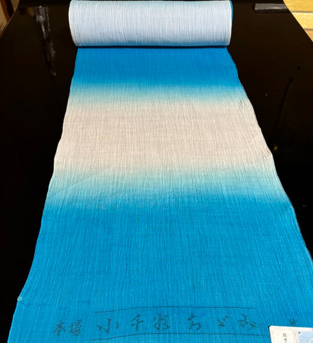 小千谷縮ぼかし着尺 金春色 | Chitawa