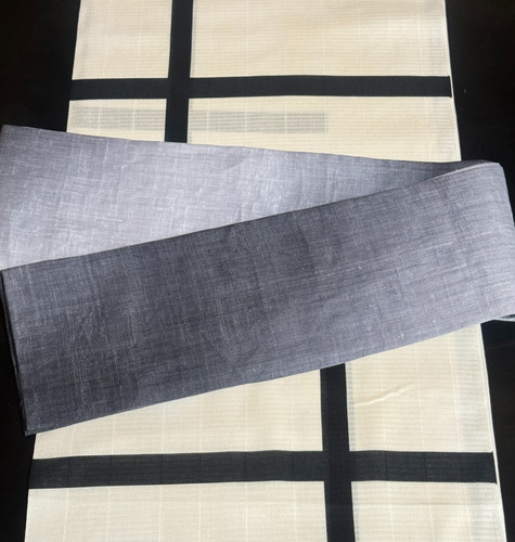 麻半幅帯 すみ色 | Chitawa