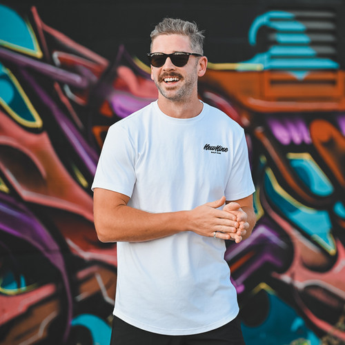 Plain White Golf Tee | New Nine Golf