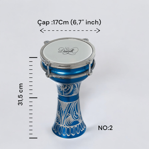 Donizetti Children's Darbuka, Blue Embroidered, No:2 | Donizetti Darbuka