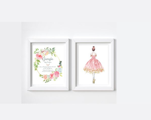 Your choice of any 2 Birth Frames | BabyCusch