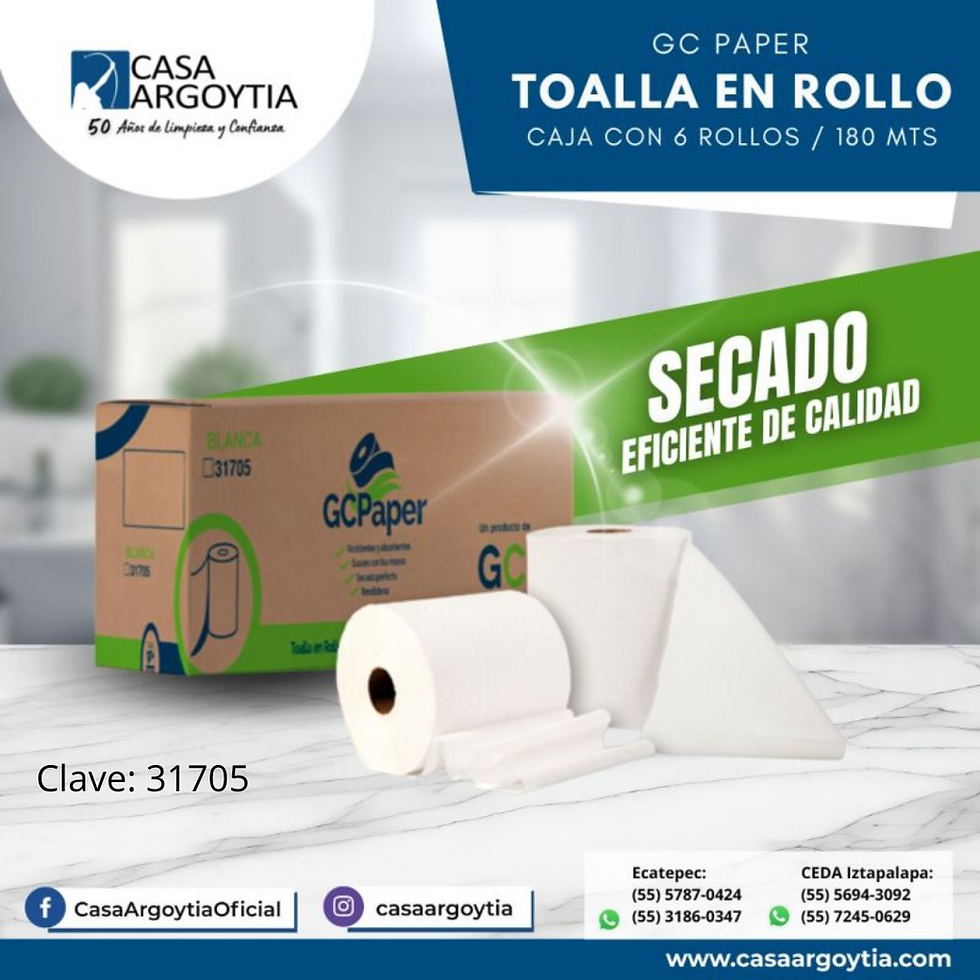 Caja de toalla en rollo GCPAPER con 6/180 m | Casa Argoytia