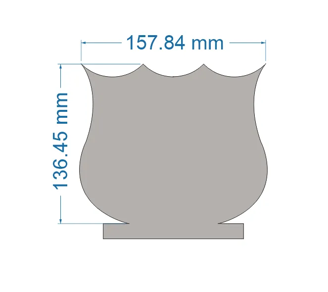 SHIELD 3 LED ACRYLIC BLANK | ACB