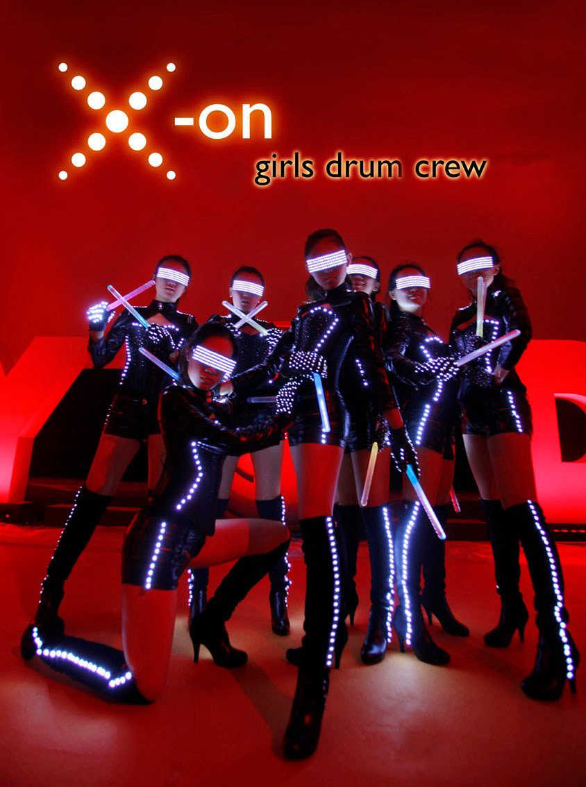 X-ON girls drum crew Singapore