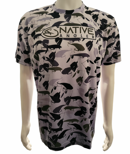 Short Sleeve Freshwater Lures Camouflage Performance Fishing Shirt ...