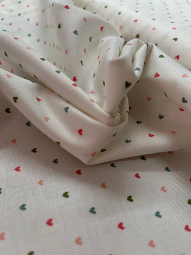 Love Notes heart print Cotton Fabric | The Sewing Shop