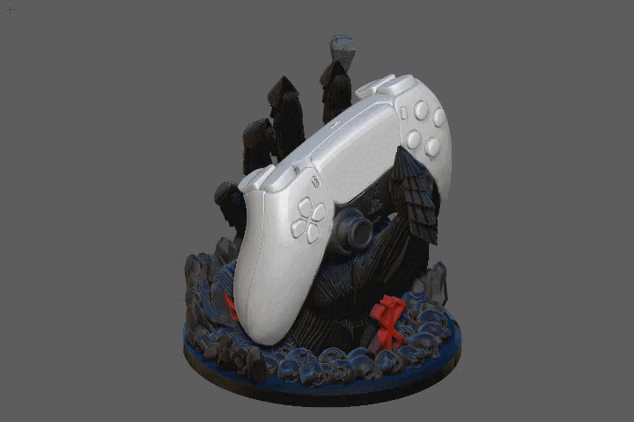 BERSERK GUTS HAND PS4 PS5 CONTROLLER HOLDER ANIME FANTASY CHARACTER 3D ...