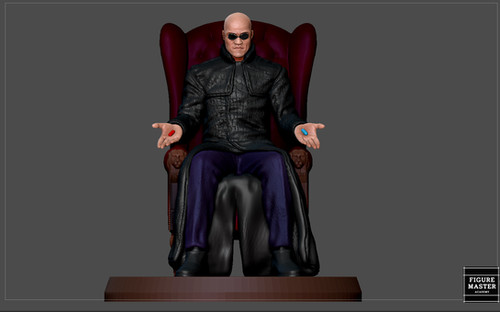 MORPHEUS MATRIX STATUE MOVIE CHARACTER MAN 3D PRINT MODEL | FIGUREMASTER