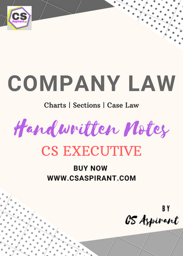 COMPANY LAW (Old Syllabus) HANDWRITTEN NOTES E-BOOK | CSEXECUTIVE ...