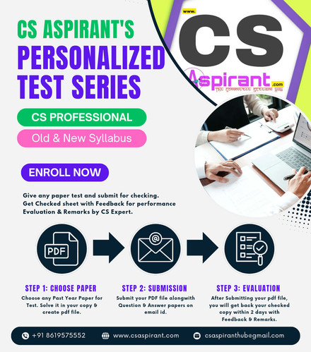 CS Professional Personalized Test Series - Old & New Syllabus | CS Aspirant