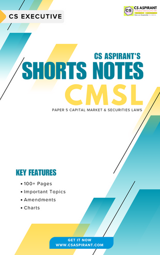 CMSL SHORTS NOTES | CS EXECUTIVE NEW SYLLABUS (PDF) | CS Aspirant