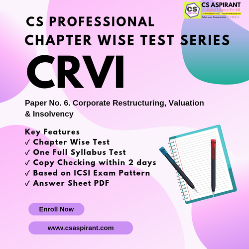 CRVI Chapter Wise Test Series - CS PROFESSIONAL (New Syllabus) | CS ...