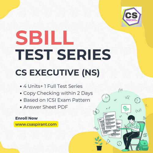 Sbill New Syllabus Unit Test Series Cs Executive Cs Aspirant