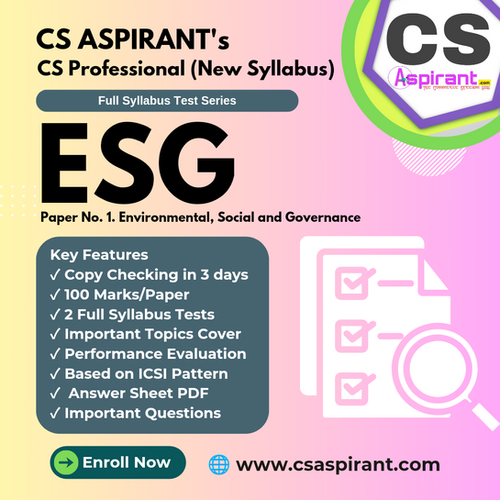 ESG Full Syllabus Test Series | CS PROFESSIONAL NEW SYLLABUS | CS Aspirant