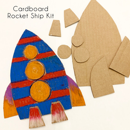 Cardboard Rocket Ship Kit | Colour and Whim
