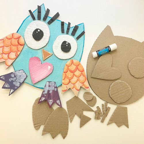 Cardboard Owl | Colour and Whim