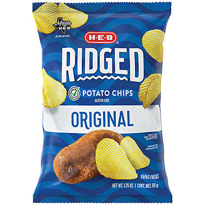 H‑E‑B Ridged Original Potato Chips 1.75 oz | My Texas Store