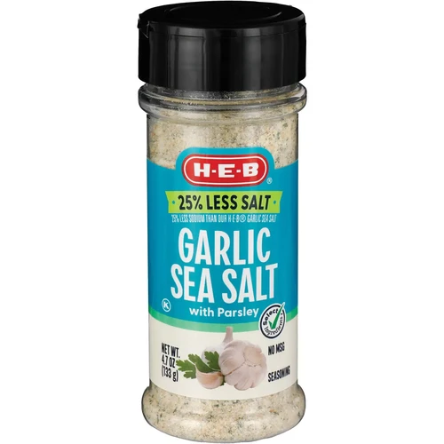 H‑E‑B Garlic, Sea Salt & Parsley Seasoning Blend - 25% Less Salt 4.7 oz ...