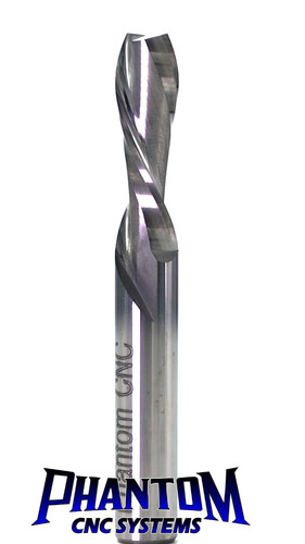 3/8" Spiral Plunge CNC Router Bit 3/8" Sh x 1-1/4" CL 3" Long 2 Flute ...
