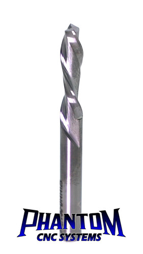 1/4" Spiral Plunge CNC Router Bit 1/4" Sh x 1" CL x 2.5" Long 2 Flute ...