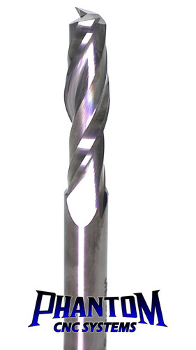 1/2" Spiral Plunge CNC Router Bit 1/2" Sh x 2" CL 4" XL 2 Flute Up-Cut ...