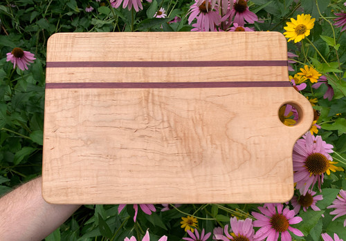 Curly Maple & Purple Heart Stripe Board | My Site