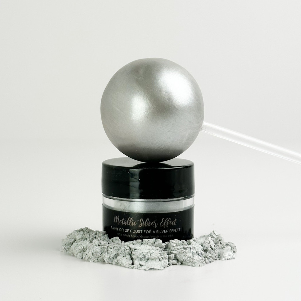 Metallic Silver Effect: Edible Highlighter | ShineDessertGlitter