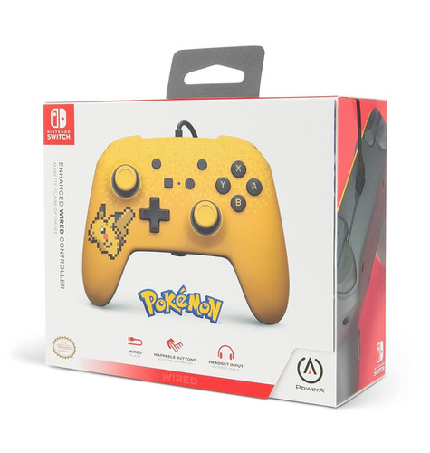 PowerA Enhanced Wired Controller - Pixel Pikachu | gameplanetxl