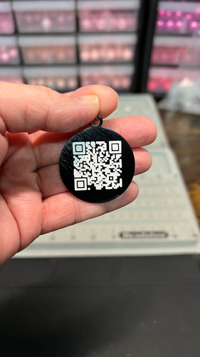 QR Code Logo Keychain | dizzylizzydesignsco.
