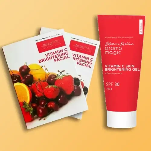 Aroma Magic Vitamin C Brightening Facial Kit with Vitamin C Skin Gel ...