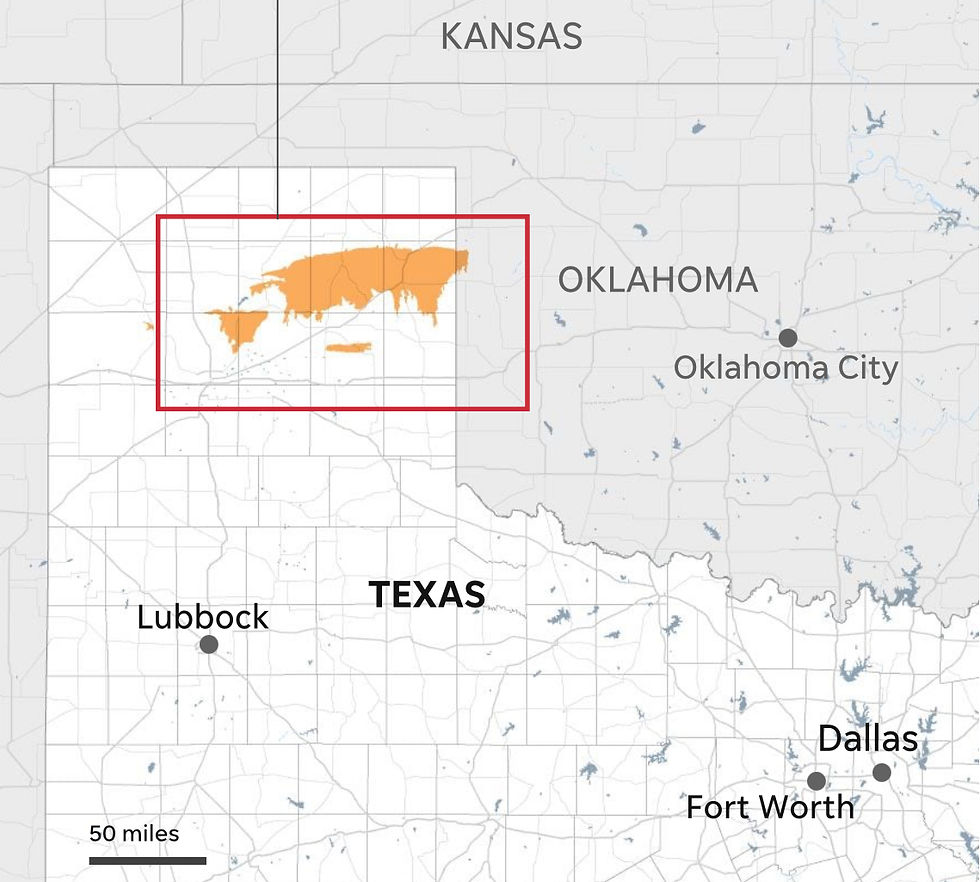 "Current Location of Texas Wildfires Revealed by Map, Reflecting the ...