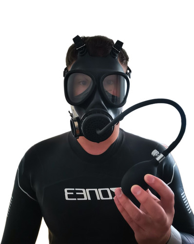 Submission Gas Mask - Inflatable Gag | MASKX | Fetish Gas Mask