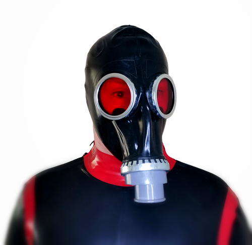 GP5 Black - Red Lenses | Maskx | Fetish Gas Masks