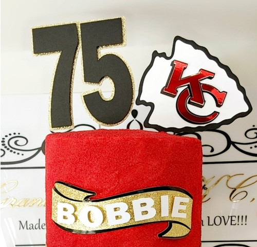 Kansas City CHIEFS Themed Cake Topper | Grandma's Cakes KC, LLC