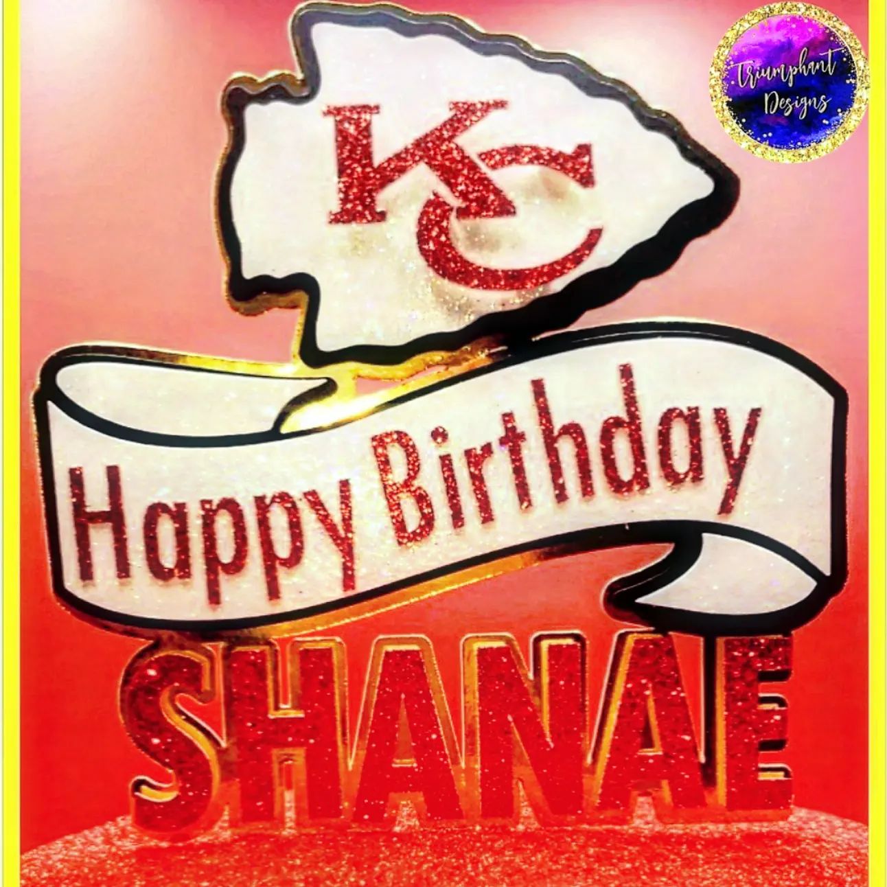 NFL Themed Topper and Charm | Grandma's Cakes KC