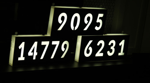 LED Backlit Modern Light Box House Number Signs | Ledhome