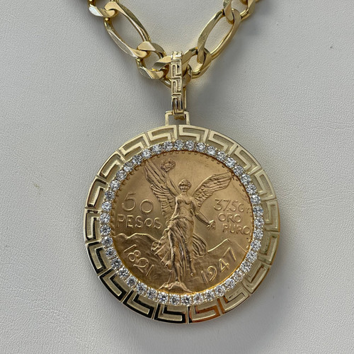 Centenario Coin with 14k Gold Frame | salernopawnjewelry