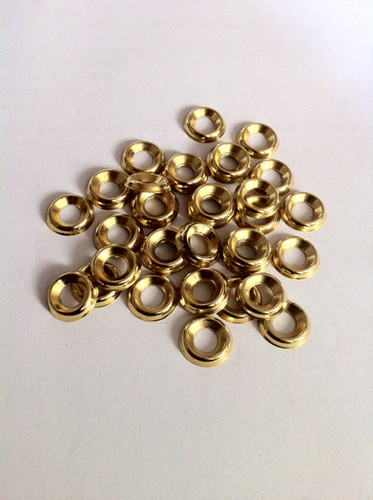 Solid Brass Screw Cups X 25 | Jackson Marine