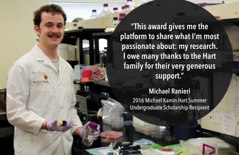 Michael Ranieri receives Michael Kamin Hart Summer Undergraduate ...