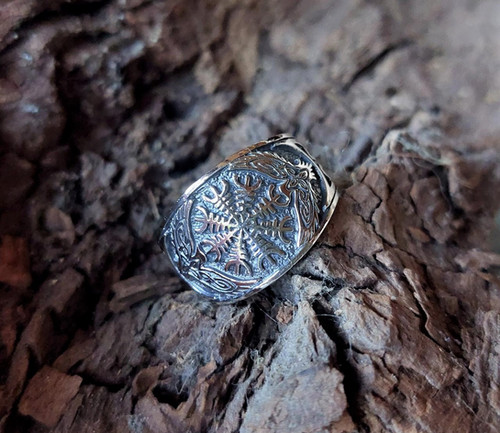 Aegishjalmr, Helm of awe viking ring | Fantasy Shop Chimera