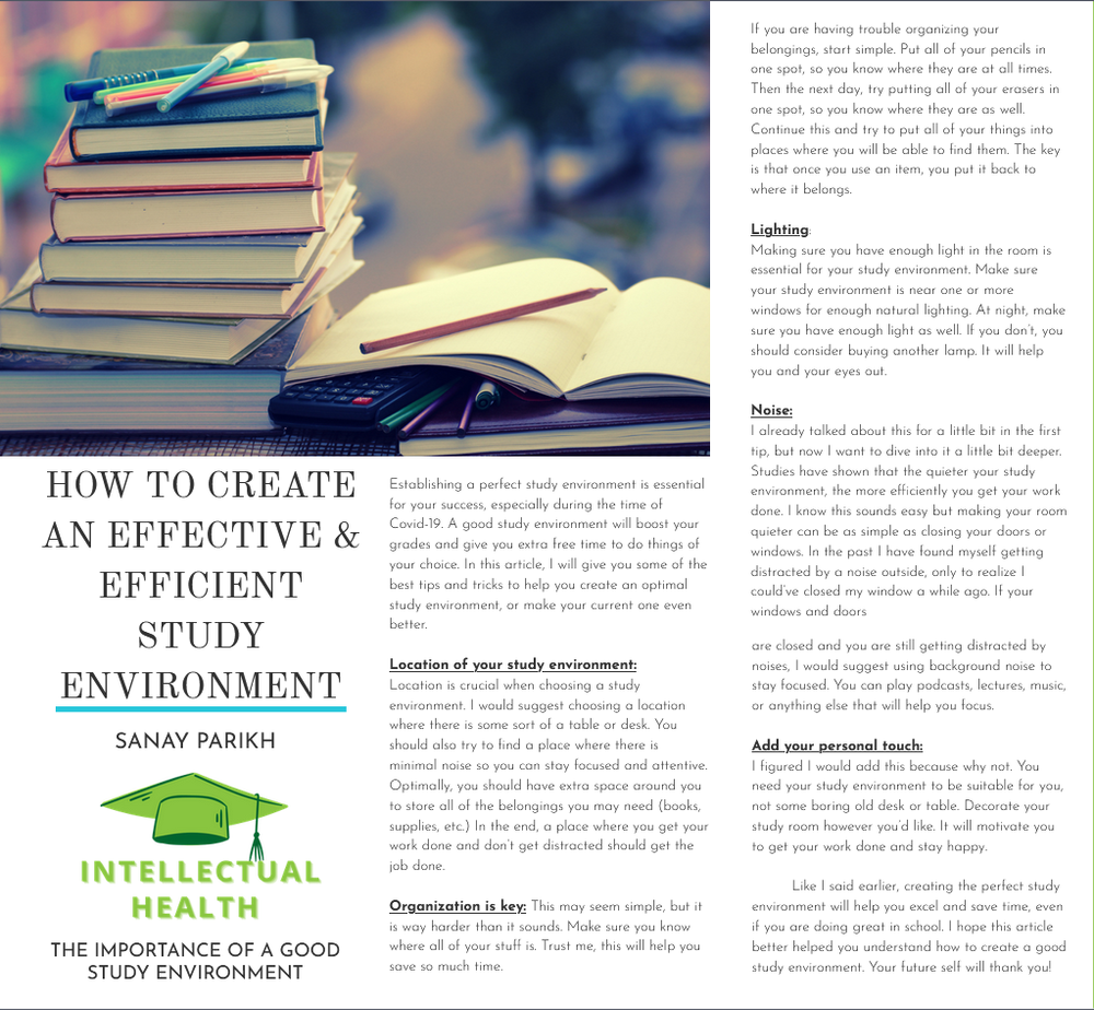 How To Create An Effective Study environment