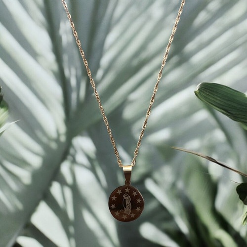 Dominica Sisserou Parrot Emblem Pendant Necklace | Weareoneparadise