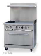 Ecomax by Hobart 2 Burner Gas Range w/ Griddle and 1 standard oven ...