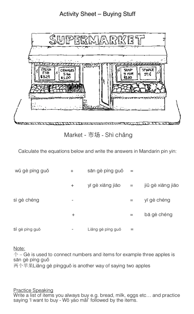 SHOPPING: Buying stuff activity 2