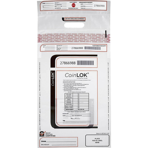 ControlTek CoinLOK Plastic Coin Bags | Office Tree