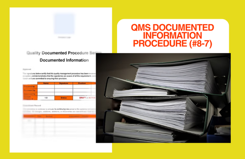 QMS Documented Information Procedure - OHS Consultants