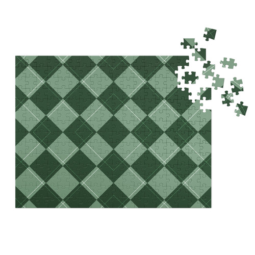 Checkered in Green | Jigsaw Puzzle | Known And Noted