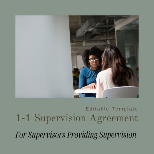 1-1 Supervision Contract Template: For supervisors providing ...