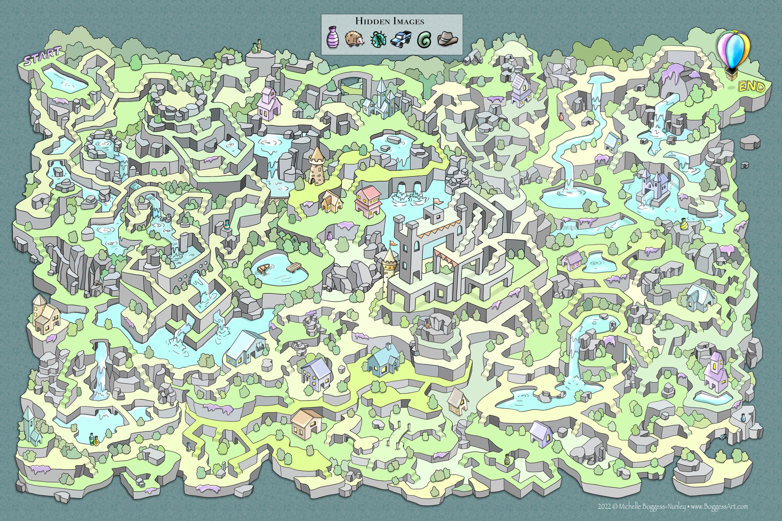 Maze Art | Michelle Boggess | World Record Maze Artist | Illustrated Mazes