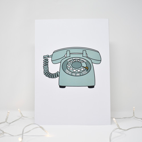 Telephone A4 Art Print | Fingers&ThumbsDesign